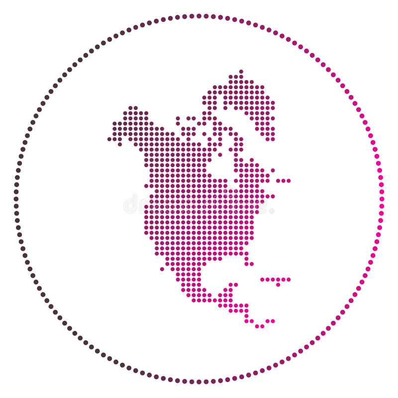 North America Digital Badge. Stock Vector - Illustration of border ...