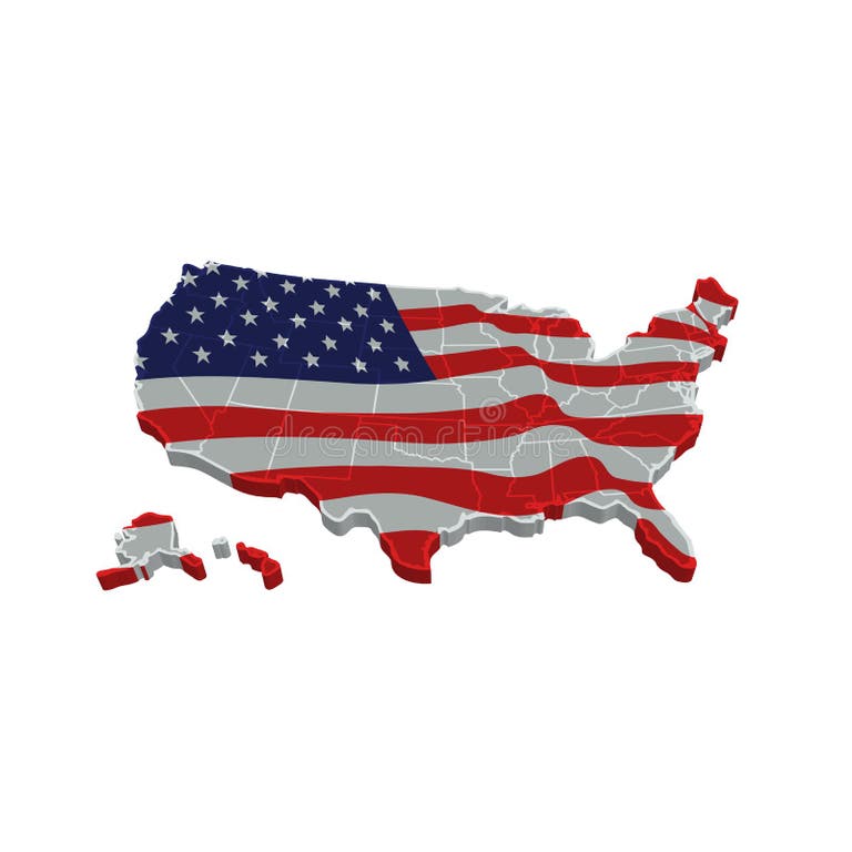 North America Map with Eagle Vector Illustration Stock Vector ...