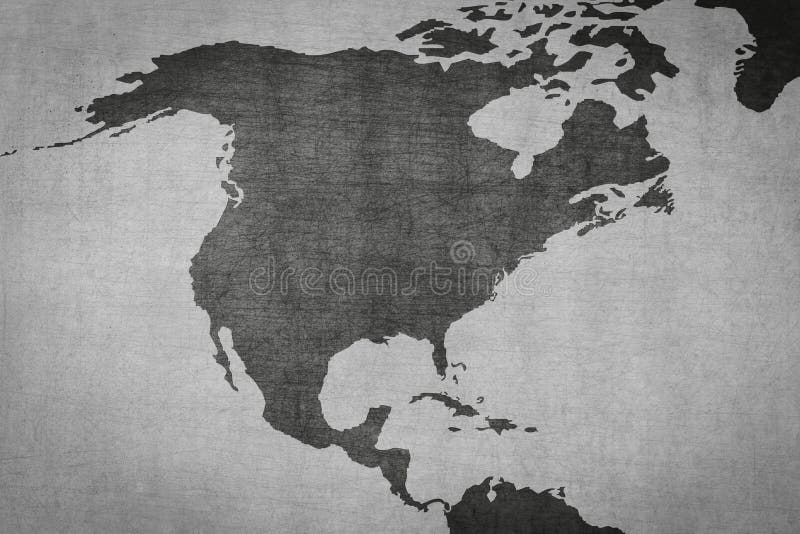 North America Map on Vintage Background - Old Texture Stock ...