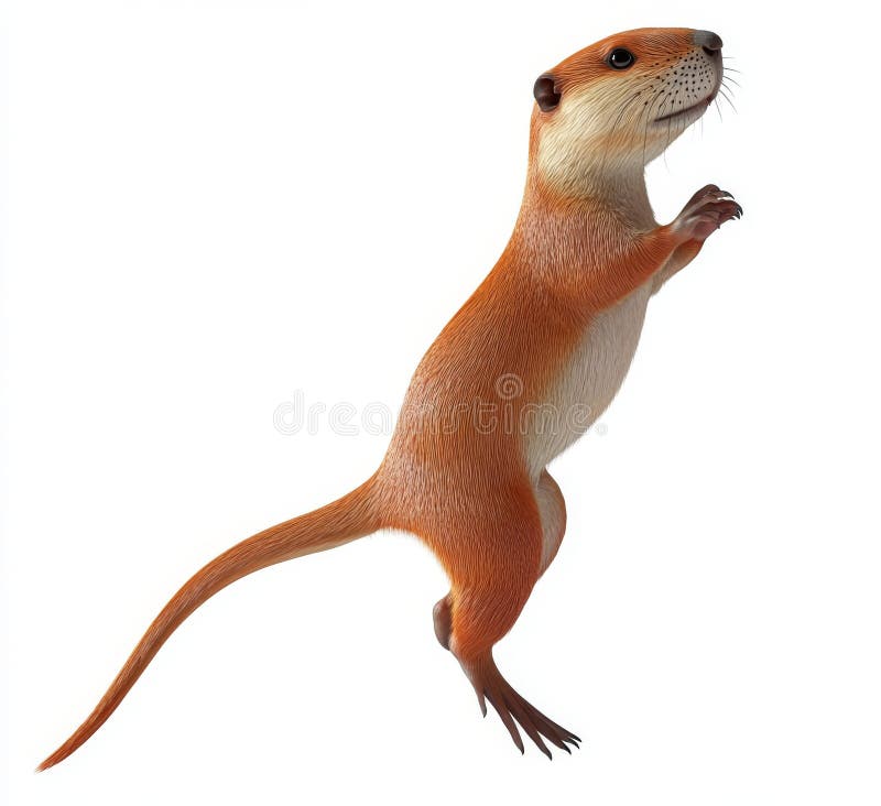 North American Beaver Isolated Against White Background Stock Photo ...