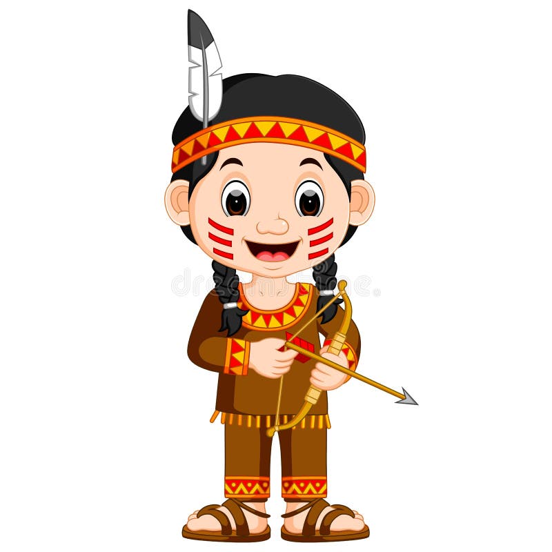 North american indian girl stock vector. Illustration of clothes - 93672413