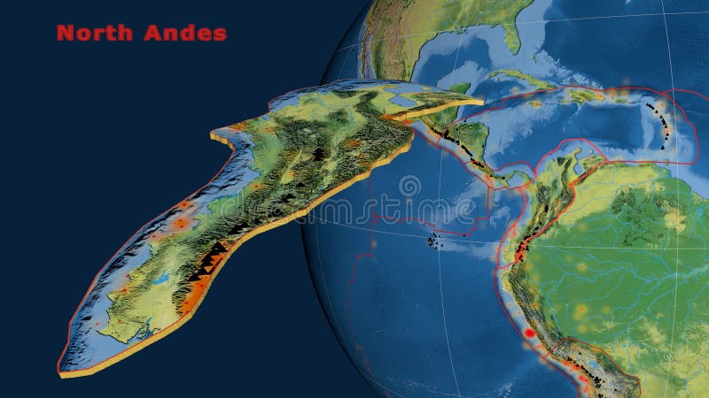 North Andes Plate Described and Presented - Topographic Stock ...