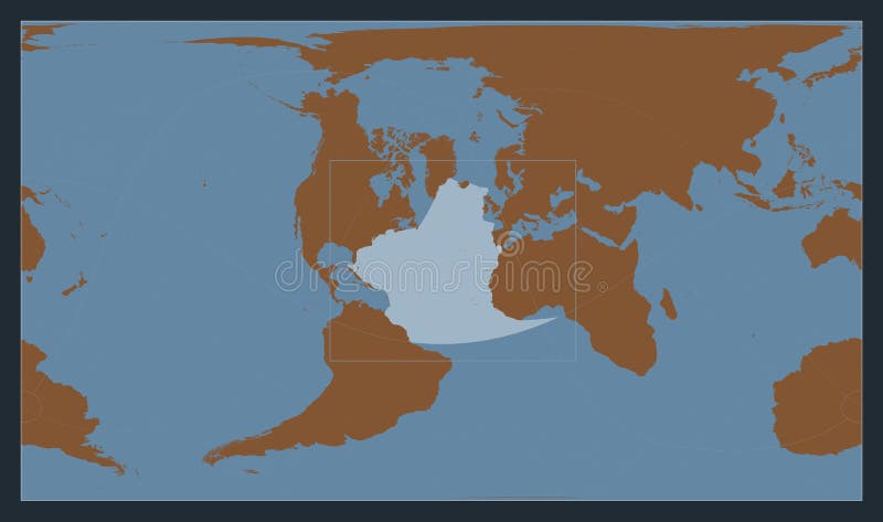 North Atlantic Ocean, Excluding Sub-basins on the World Map. Pat Stock ...