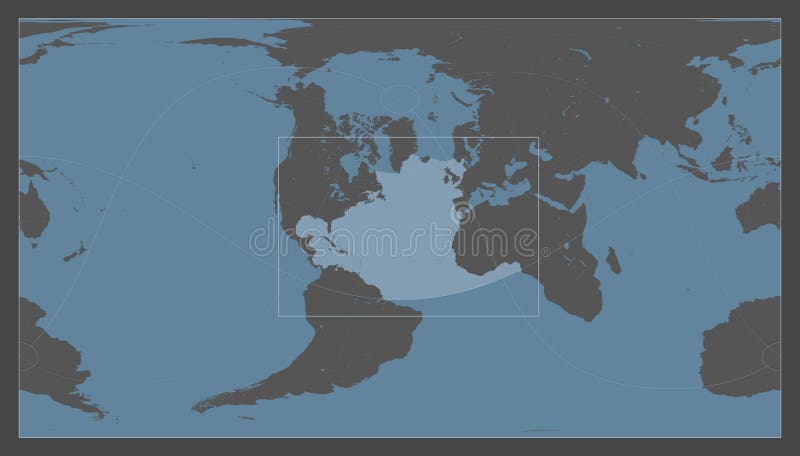 North Atlantic Ocean on the World Map. Solid Stock Illustration ...