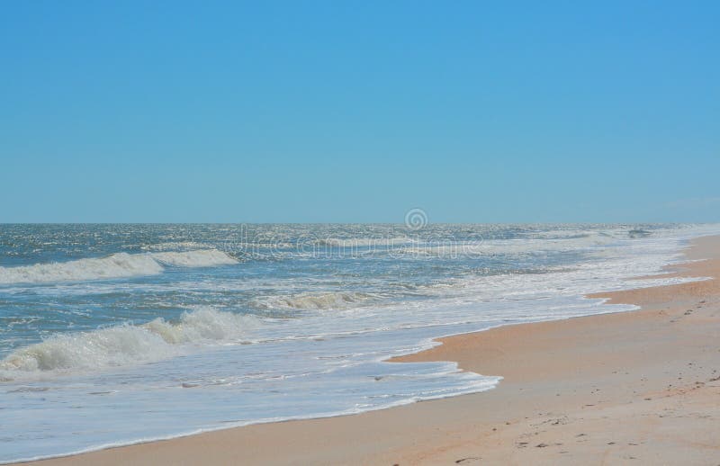 North Beach Guana River Preserve on the Atlantic Ocean in Florida ...