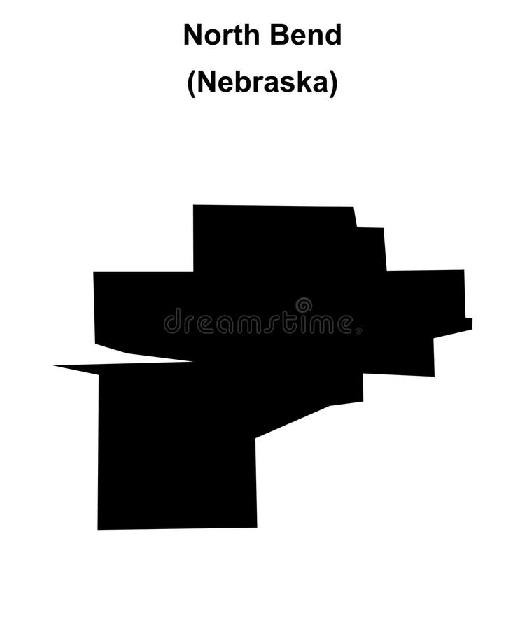 North Bend outline map stock illustration. Illustration of boundary ...