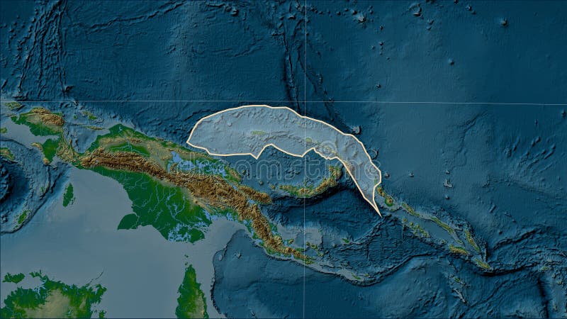 North Bismarck Tectonic Plate. Physical Map Stock Illustration ...