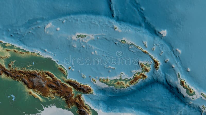 North Bismarck Tectonic Plate - Raster. Relief Stock Illustration ...