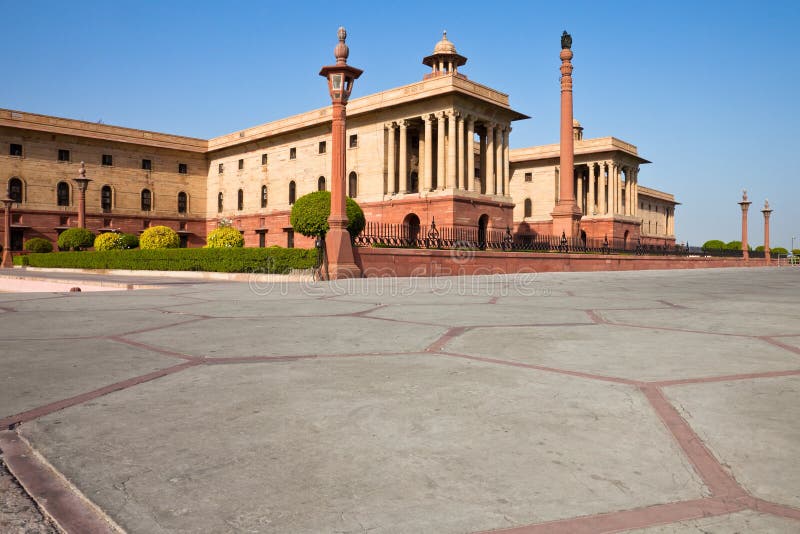 North Block of the President House in Delhi Stock Photo - Image of ...