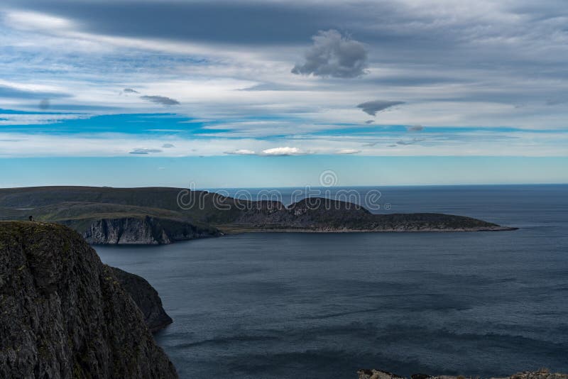 North Cape Landscape by the Sea Stock Image - Image of lake, terrain ...