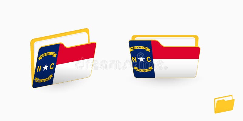 North Carolina Flag on Two Type of Folder Icon Stock Vector ...
