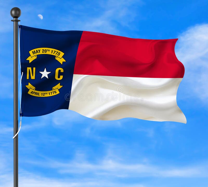 North Carolina Waving Flag stock photo. Image of backdrop - 189482474