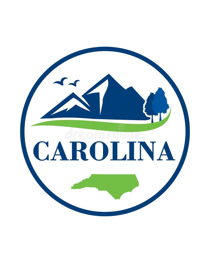 North Carolina Logo , Map Logo Vector Stock Illustration - Illustration ...