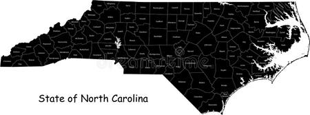North Carolina Map Counties Stock Illustrations – 948 North Carolina ...