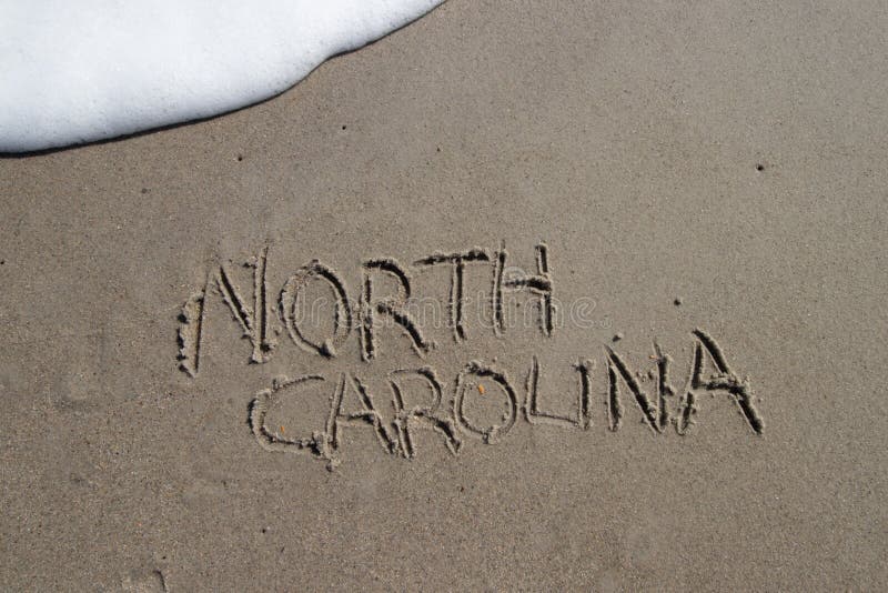 North Carolina in the sand stock image. Image of carolina - 266610241
