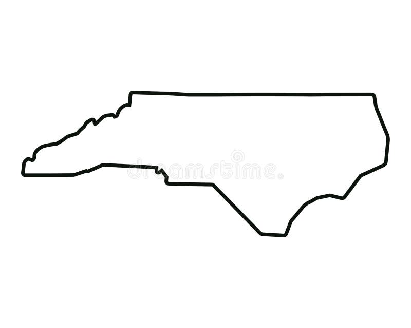 US State Map. North Carolina Outline Symbol Stock Vector - Illustration ...