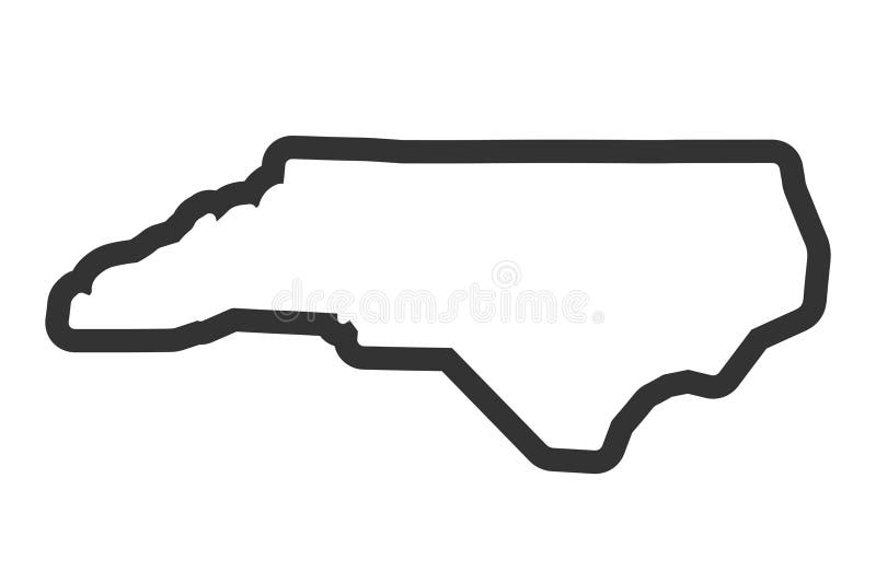 North Carolina Outline Symbol. US State Map. Vector Illustration Stock ...