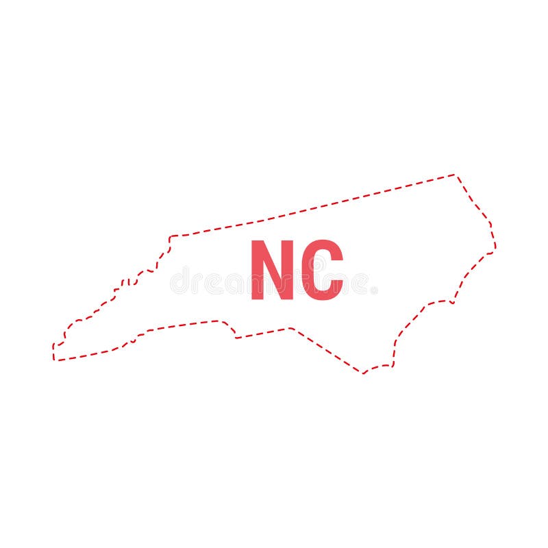 North Carolina US State Vector Map Pencil Sketch. North Carolina ...