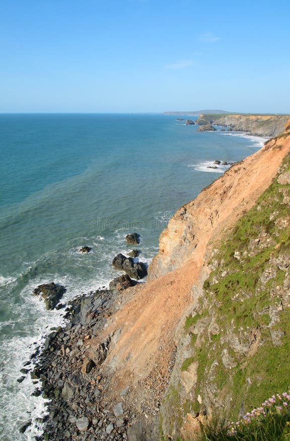 North Cliffs, West Cornwall. Stock Image - Image of scenic, grass: 2470867