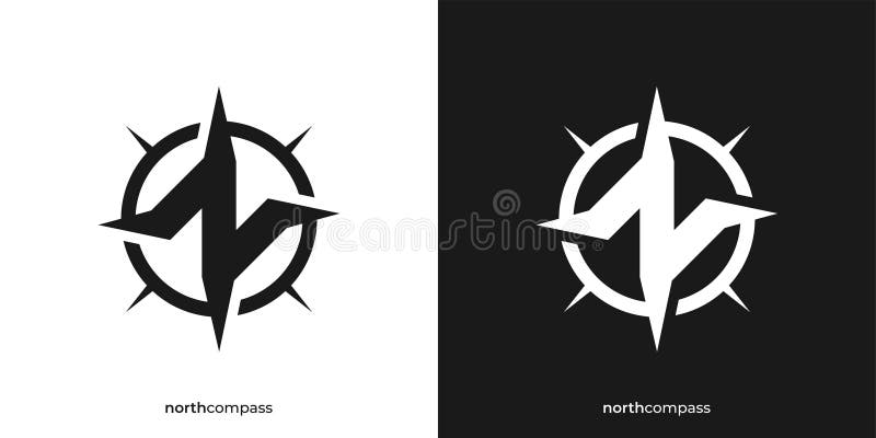Creative North Compass Logo. Abstract Graphic Icon of Initial Letter N ...