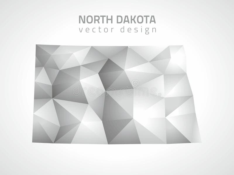 North Dakota Black Vector Outline Map Stock Vector - Illustration of ...