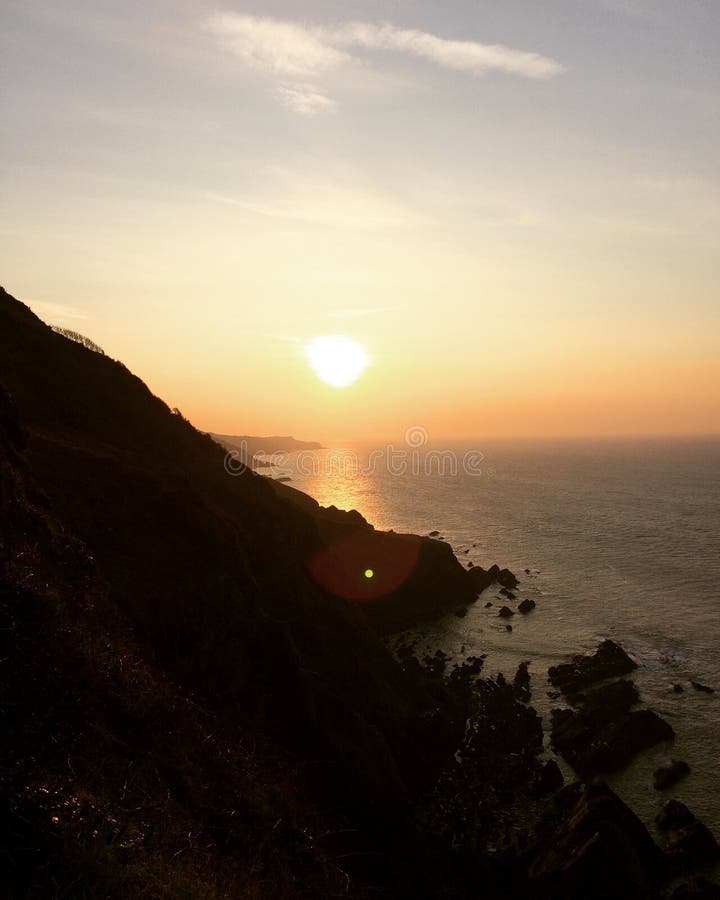 North Devon Sunset stock photo. Image of sunset, devon - 69374478