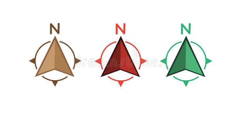 North direction stock vector. Illustration of arrow - 323860422