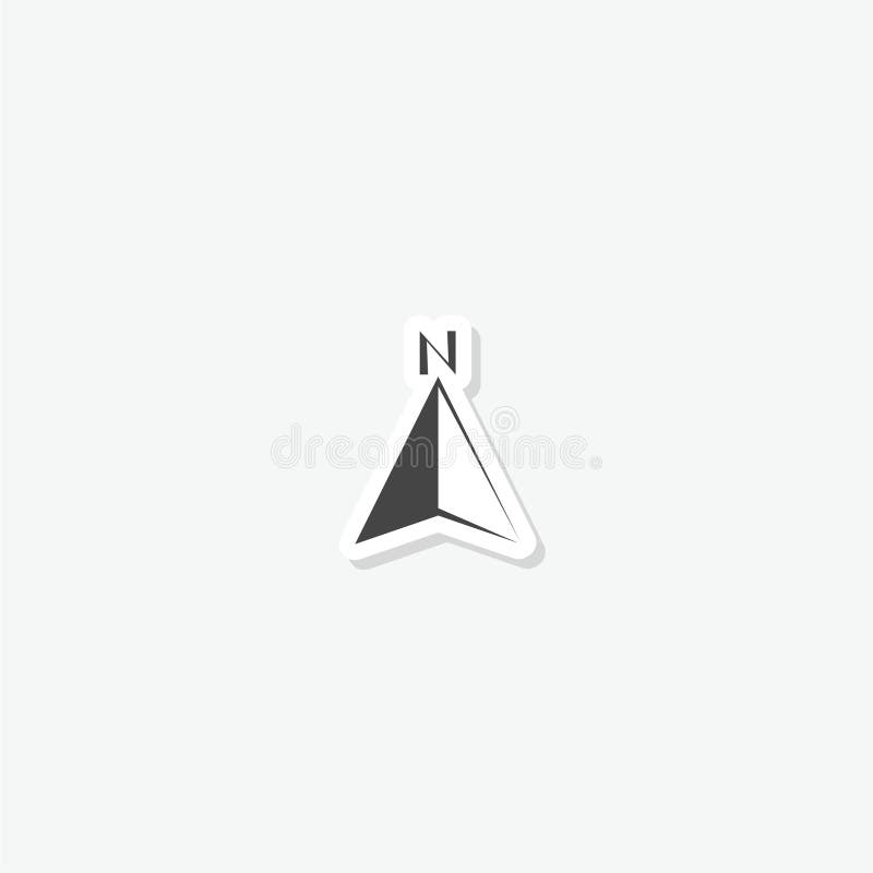 North Direction Compass Icon Stock Vector - Illustration of graphic ...