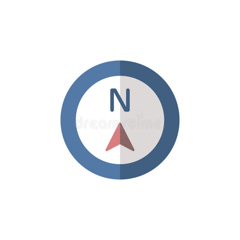 North Direction. Compass. Isolated Color Icon. Weather Vector ...