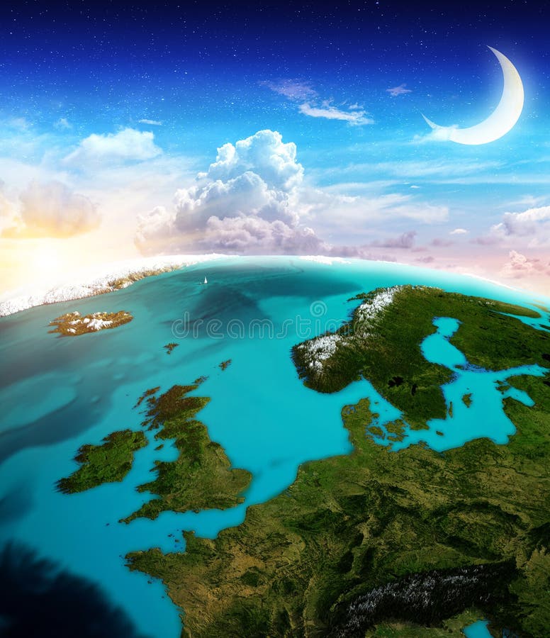 Map of North Europe-Nordic Countries with National Flag on Gray Map of ...