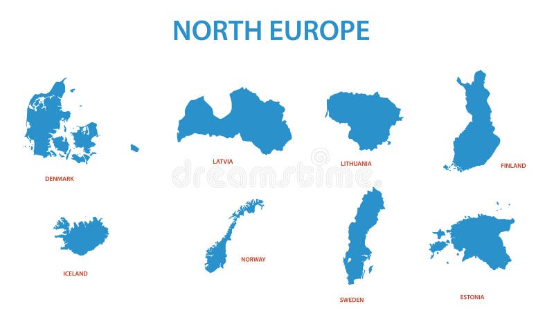 North Europe - Maps of Territories - Vector Stock Vector - Illustration ...