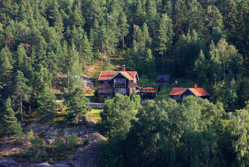 North europe villa stock image. Image of forest, north - 12605481