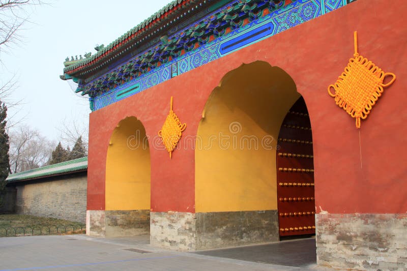 North Gate in the Temple of Heaven, Beijing, China Stock Image - Image ...