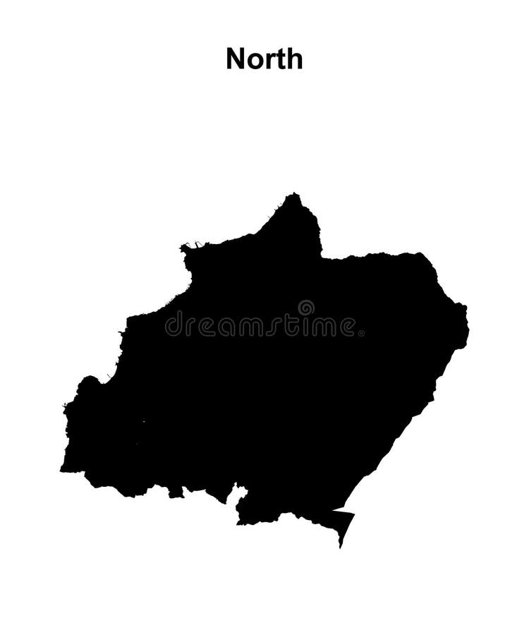 North outline map stock illustration. Illustration of vector - 360474034