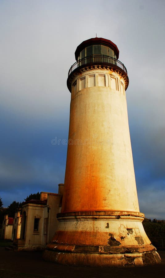 North Head Lighthouse from Below Stock Image - Image of lighthouse ...