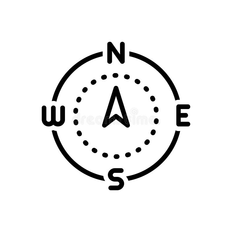 North Navigation Compass Rendered Stock Illustration - Illustration of ...