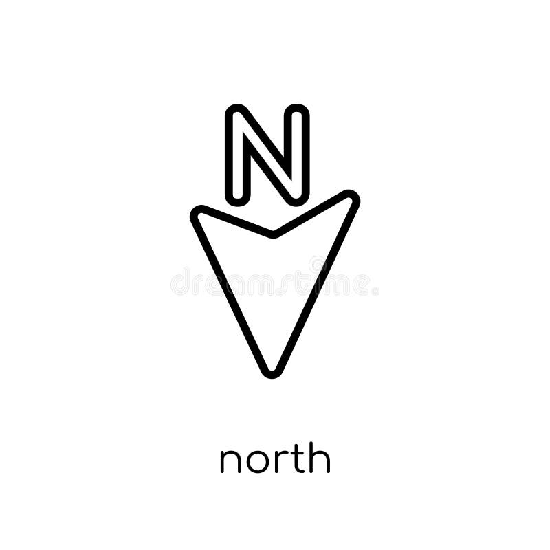 North Icon. Trendy Flat Vector North Icon on White Background Fr Stock ...