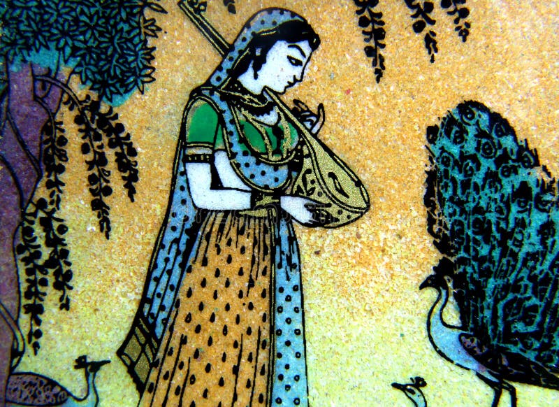 North Indian Stone Painting Editorial Image - Image of north, pattern ...