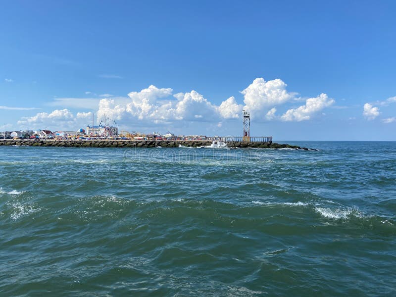 North Jetty and Clouds stock photo. Image of north, blue - 252995342