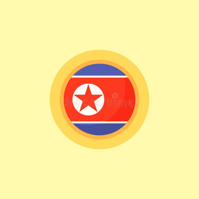 North Korea - Circular Flag Stock Vector - Illustration of korean ...