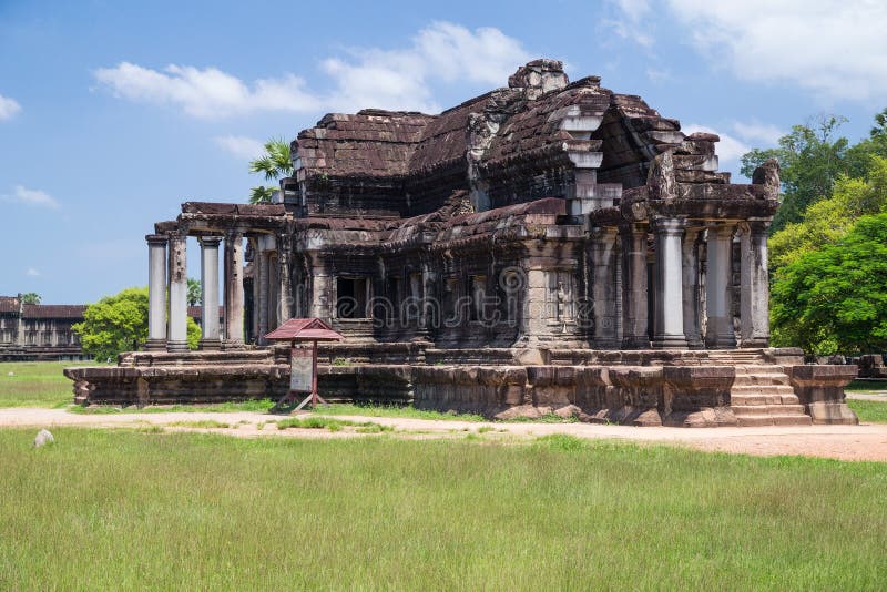 Library in Angkor Wat, Siem Reap, Cambodia Stock Photo - Image of ...