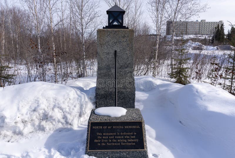 The North of 60 Mining Memorial in Yellowknife, Canada Editorial Image ...