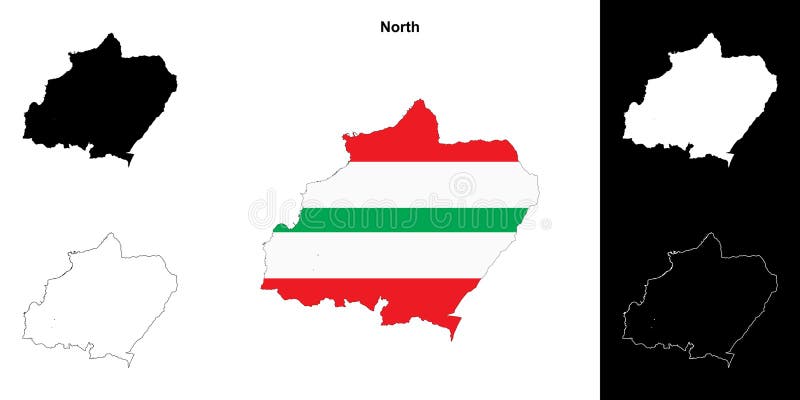 North outline map stock vector. Illustration of isolated - 356680319