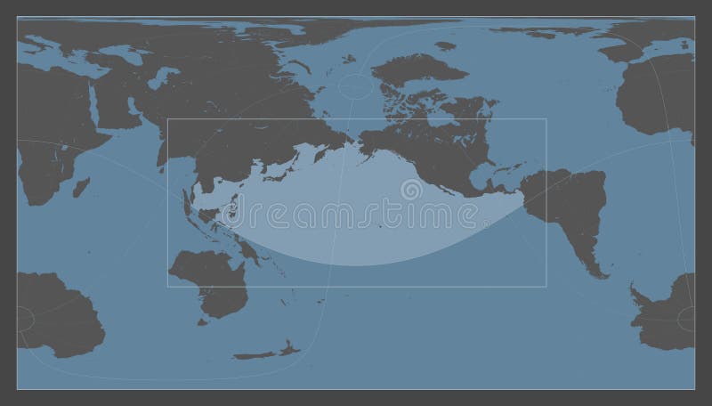 North Pacific Ocean on the World Map. Solid Stock Illustration ...
