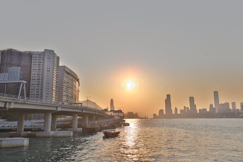 The North Point District View Victoria Harbour Stock Image - Image of ...