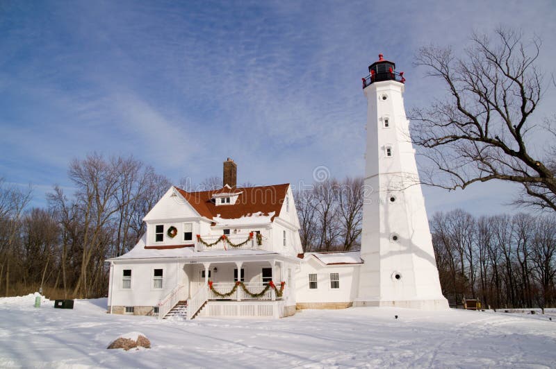 Lighthouse in Milwaukee, WI Stock Image - Image of landscape, summer ...