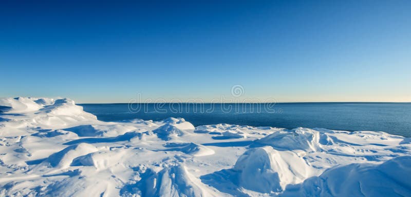 North Pole Antarctic Ice Floor Iceberg 3D Illustration Stock Photo ...