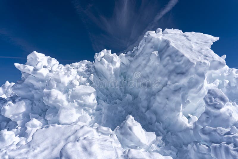 North Pole Fragmented Pack Snow Polar Iceberg Stock Image - Image of ...