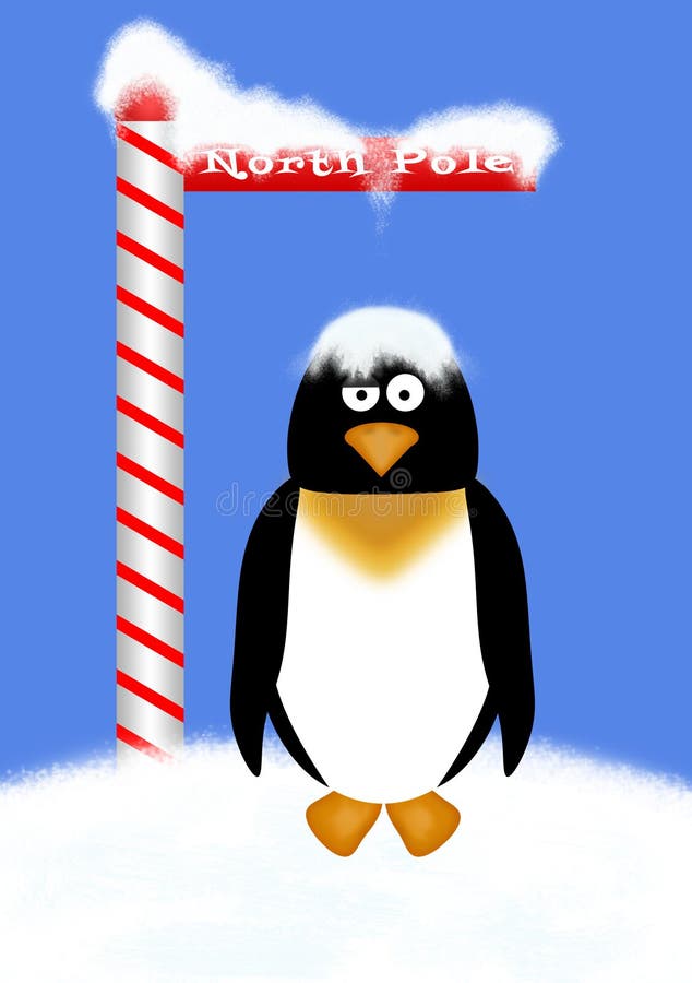North Pole Penguin stock illustration. Illustration of snow - 3288772