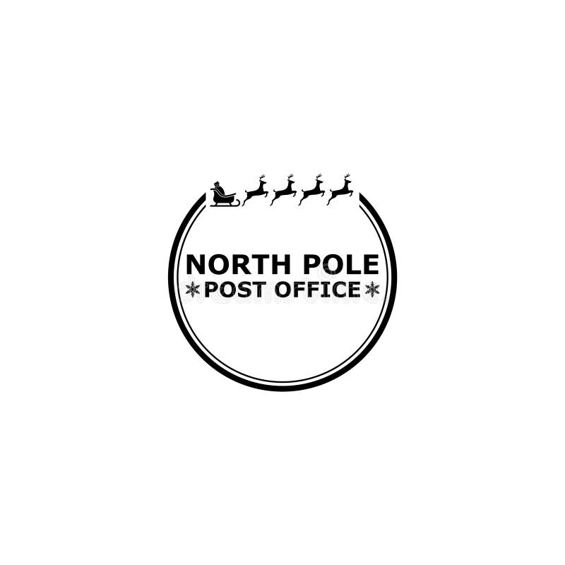 North Pole Post Office Sign Stamp Stock Illustrations – 63 North Pole ...